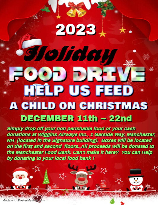 Christmas Food Drive flyer template | PosterMyWall