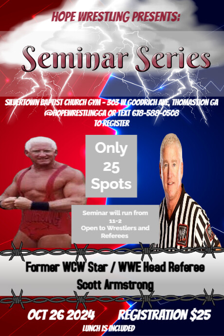 Blue and Red Wrestling Poster | PosterMyWall