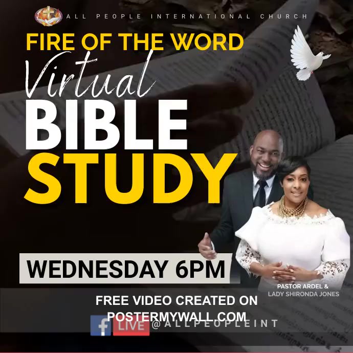 Virtual Bible Study Template | PosterMyWall