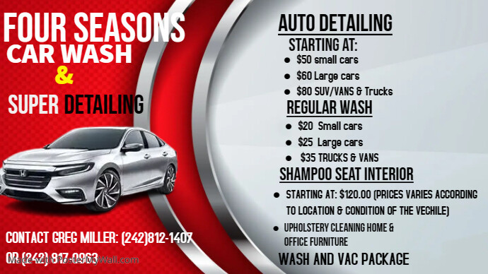 CAR WASH & Detailing BANNER Template | PosterMyWall