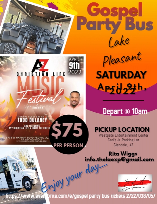 Gospel Party Bus | PosterMyWall