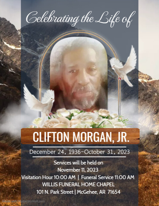 Program cover - Clifton Morgan, Jr. | PosterMyWall