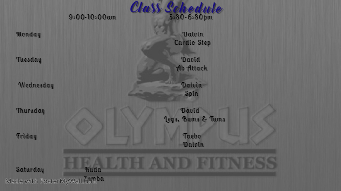 Class Schedule Advert | PosterMyWall