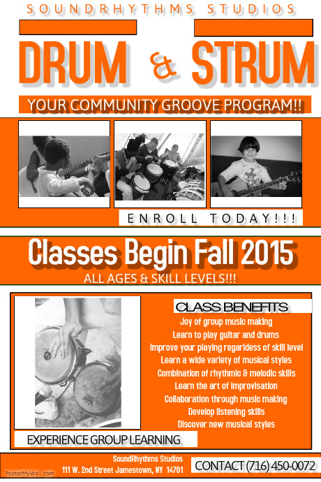 Drum & Strum Community Groove Program | PosterMyWall
