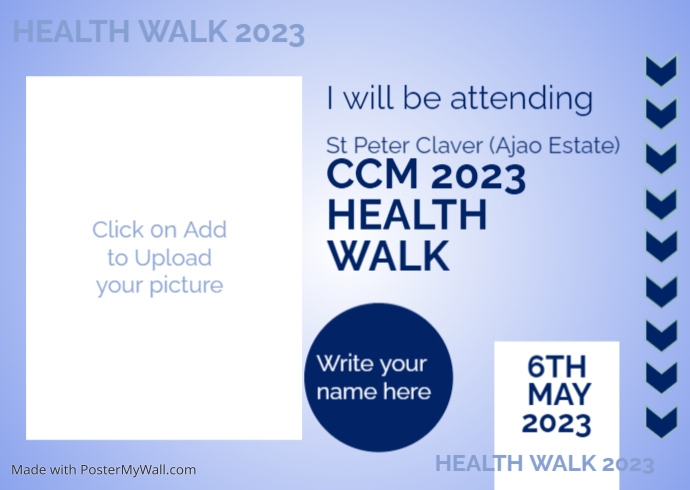 Copy of I will be attending CCM 2023 health walk | PosterMyWall