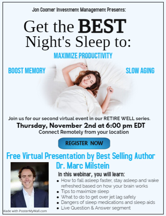 Get The Best Night's Sleep Webinar | PosterMyWall