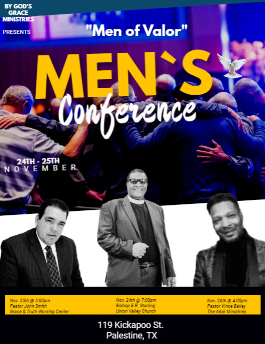 MEN`S CONFERENCE POSTER | PosterMyWall