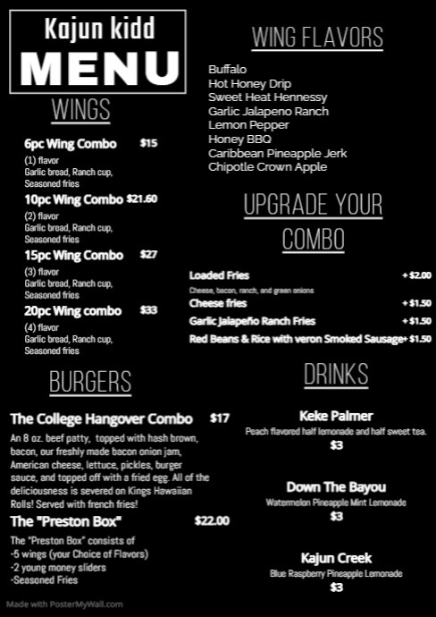 FOOD MENU A1 TEMPLATE.C | PosterMyWall