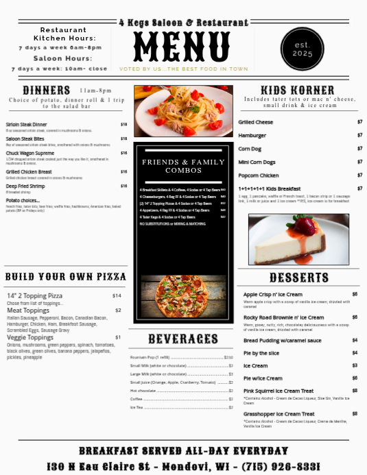 Copy of Menu Side 2 | PosterMyWall