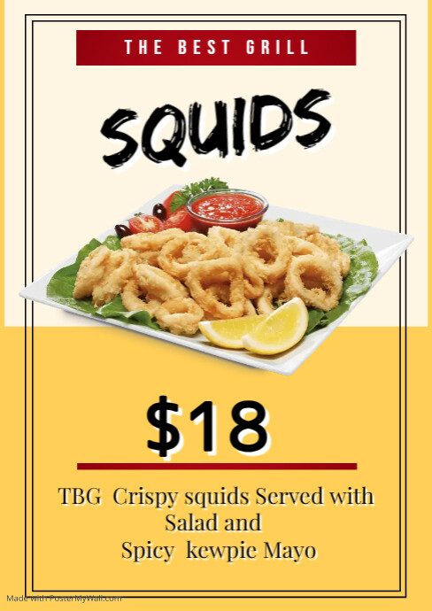 Template calamari | PosterMyWall