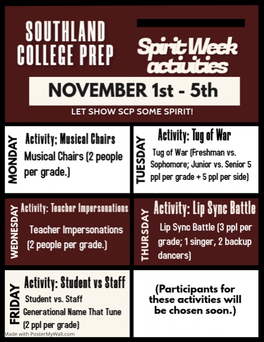 Copy of Spirit Week Flyer | PosterMyWall