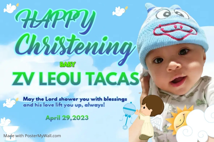 Blue Baptism Template | PosterMyWall