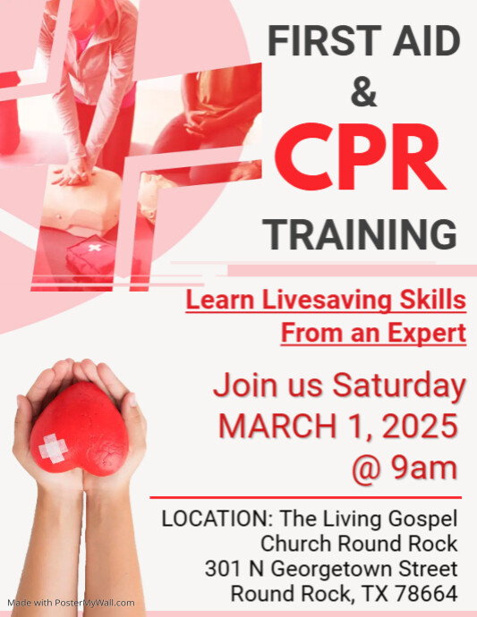 First Aid & CPR Training Flyer | PosterMyWall