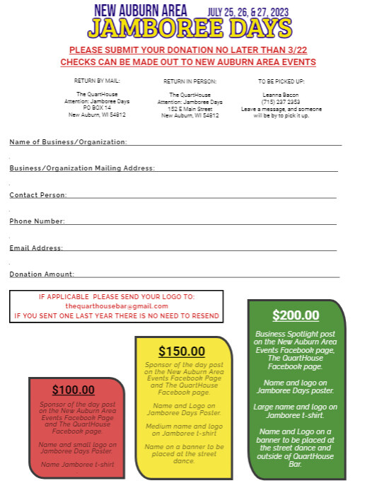 Jamboree Donation Letter FILL IN FORM | PosterMyWall