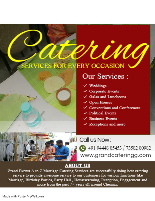 catering services flyer advertising template | PosterMyWall