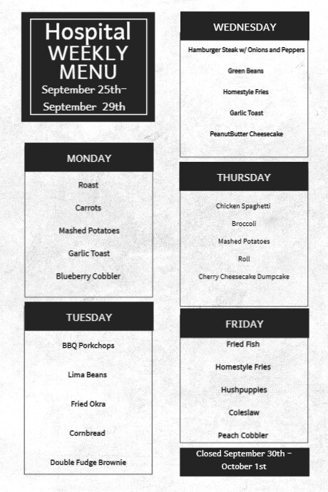Restaurant weekly menu template | PosterMyWall