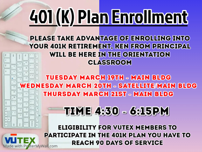 Copy of MARCH 401k | PosterMyWall