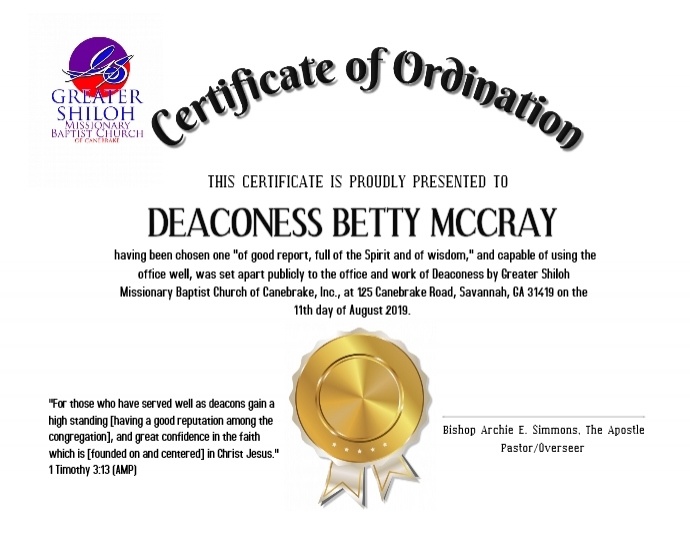 Deacon Ordination McCray | PosterMyWall