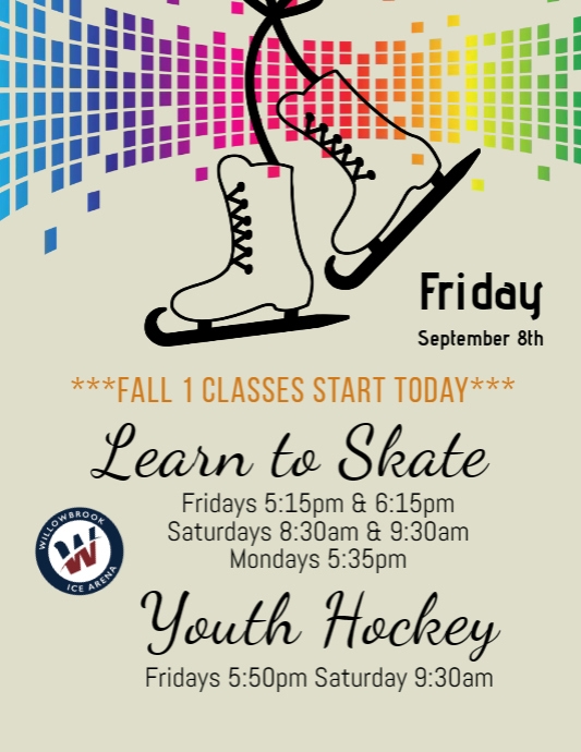 ice skating lessons template | PosterMyWall