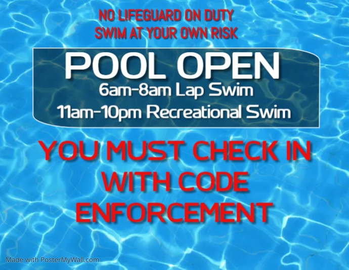 Copy of pool hours | PosterMyWall