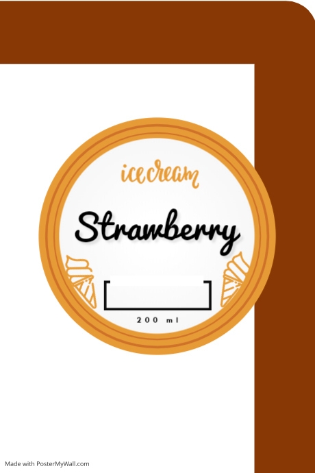 Copy of Ice Cm Product Label Template | PosterMyWall