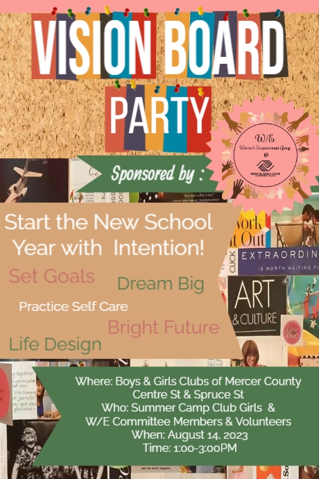 Vision board party travel invitation (1) | PosterMyWall