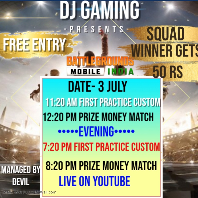 Copy of pubg AD INSTAGRAM POST Template | PosterMyWall