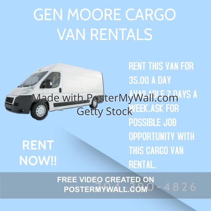 Copy of rental working van trucks advertisement insta | PosterMyWall