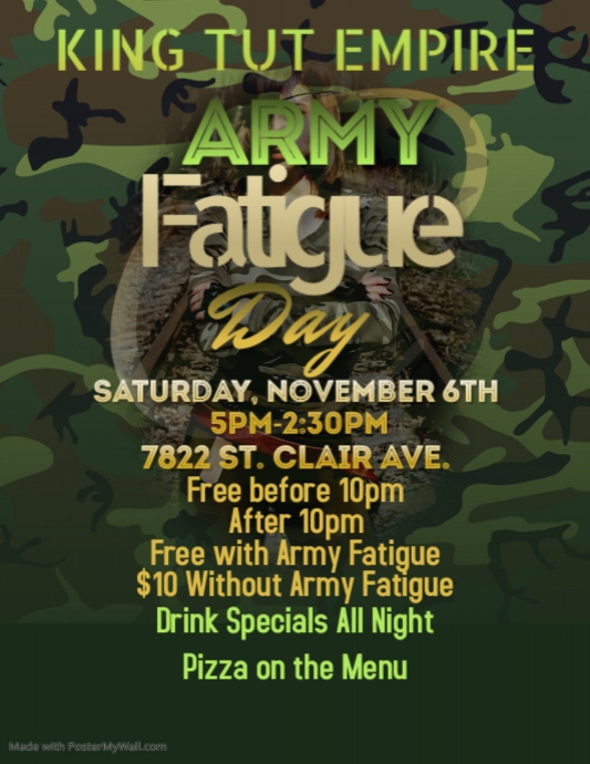 Copy of Camo Army Party | PosterMyWall