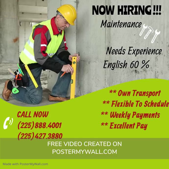 Green Professional Handyman Services Ad Squar | PosterMyWall