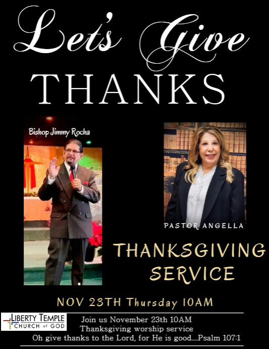 Church Thanksgiving Service Flyer Template | PosterMyWall