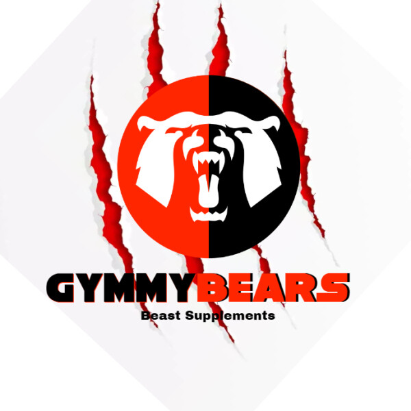 red and black bear icon logo animal icon | PosterMyWall
