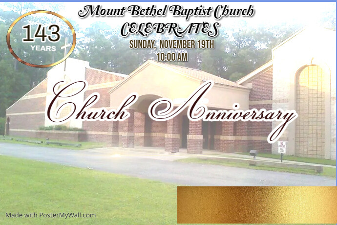 CHURCH ANNIVERSARY BANNER EVENT TEMPLATE | PosterMyWall
