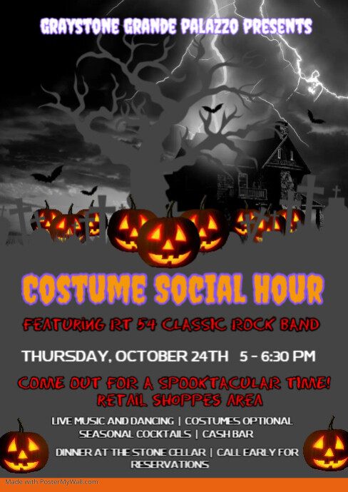 Copy of Happy Halloween Party Club Invitation Templat | PosterMyWall