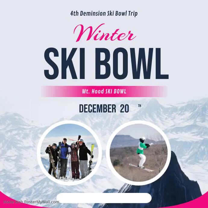 Winter Skiing Ad Square Video | PosterMyWall