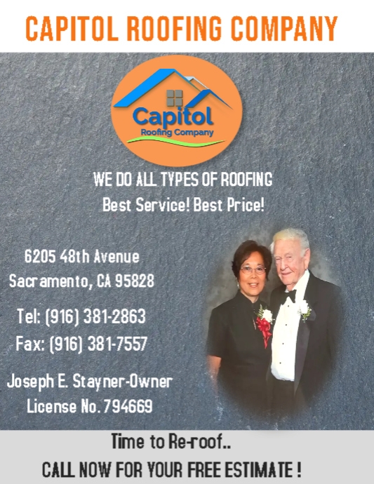 Roofing Construction Advertisement Flyer | PosterMyWall