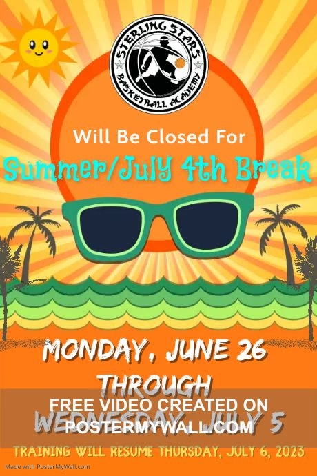 SSBA Summer/July 4 Closure | PosterMyWall