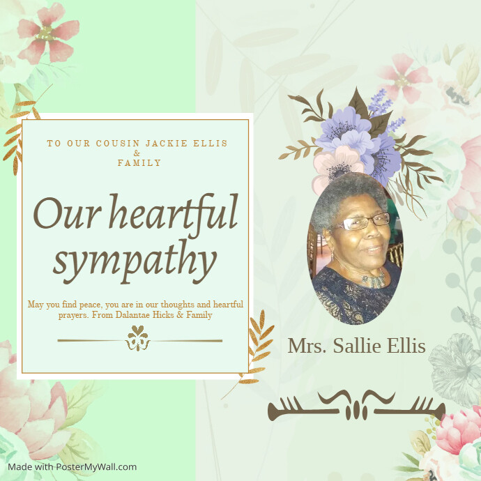 Copy of Condolence Card Instagram Post | PosterMyWall