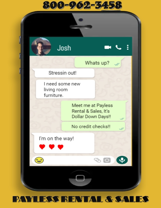 iphone phone whatsapp chat simulation story (1) | PosterMyWall