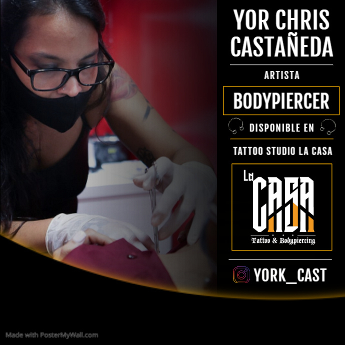 Copy of Copia de Tattoo & Piercing Salon Flyer TEmplate | PosterMyWall