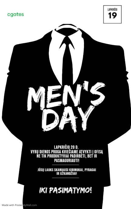 Copy of Men's Day Flyer Design Template | PosterMyWall
