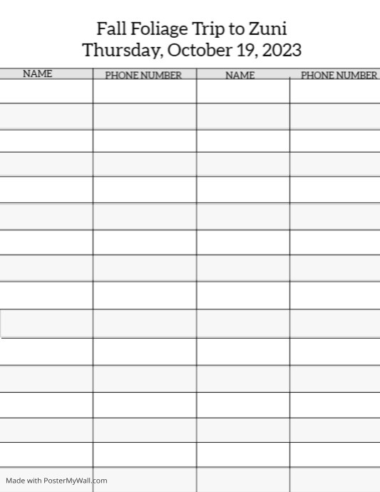 Daily Log Sheet | PosterMyWall