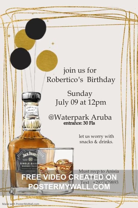 Man's Birthday Invitation | PosterMyWall