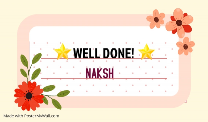 Copy of Flowers Light Name Tag | PosterMyWall