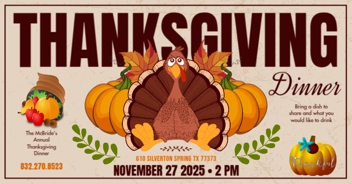 THANKSGIVING BANNER | PosterMyWall