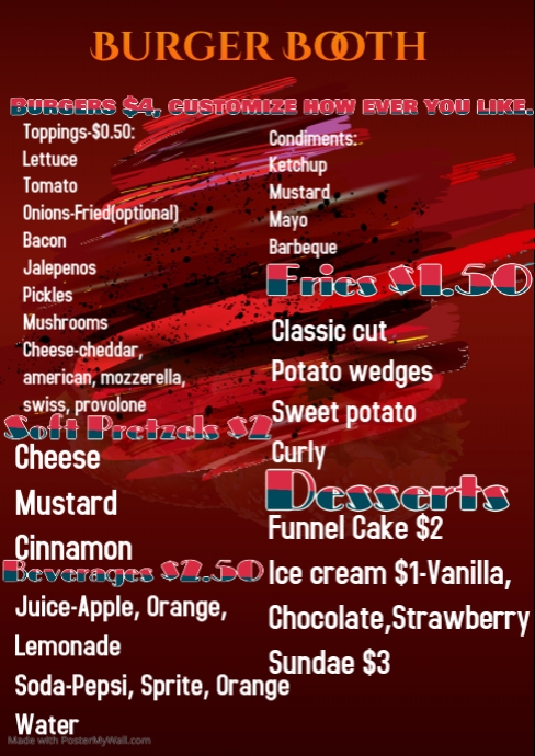 Burger Booth | PosterMyWall