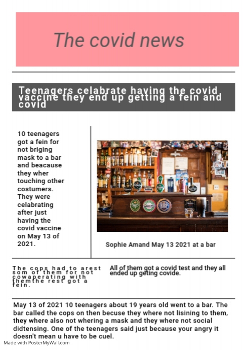 Copy of Copy of White and Pink Newspaper Layout | PosterMyWall