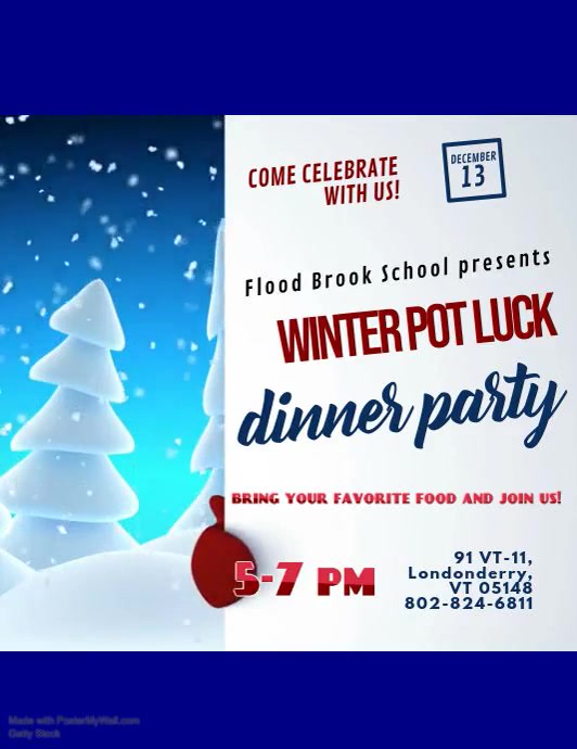 Copy of Holiday pot luck dinner party Instagram video | PosterMyWall
