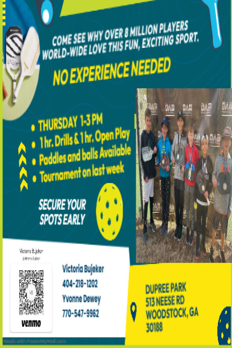 Pickleball Summer Camp Poster Template | PosterMyWall