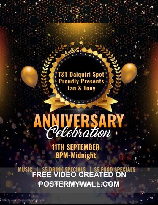 Anniversary Video Party, Birthday Party Flyer | PosterMyWall